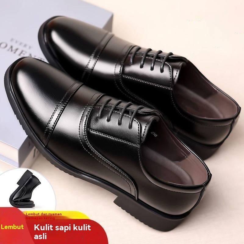 Jual Black Sepatu Casual Formal Pria Hitam Pantofel Kerja Kantor Kuliah ...