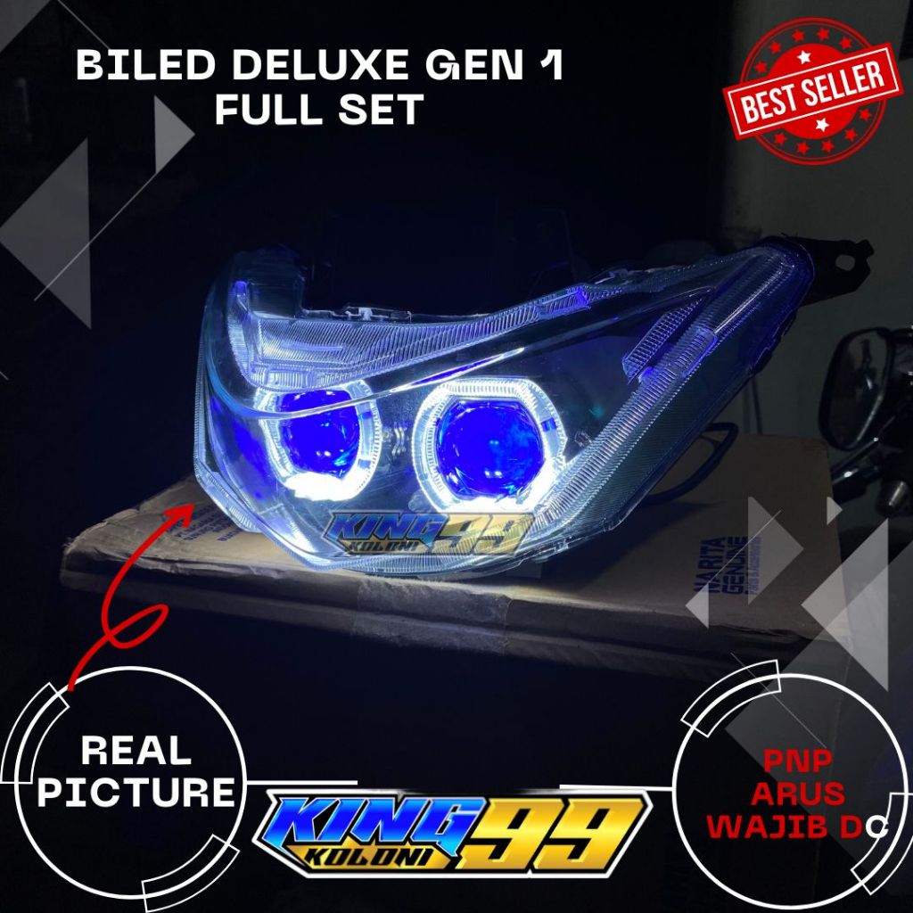 Jual reflektor lampu depan beat deluxe iss street 2020-2024 biled ...
