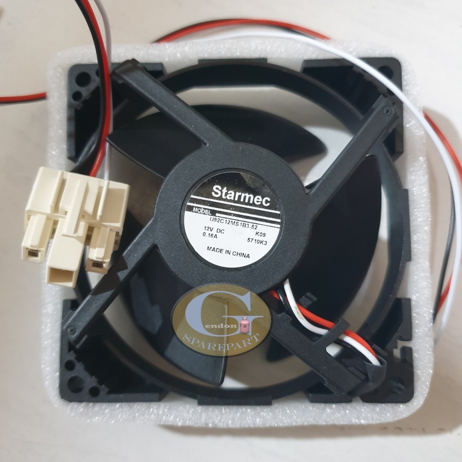 Jual Fan kulkas DC 12v inverter 9x9cm 3 Kabel / Kipas Fan kulkas DC 12V ...