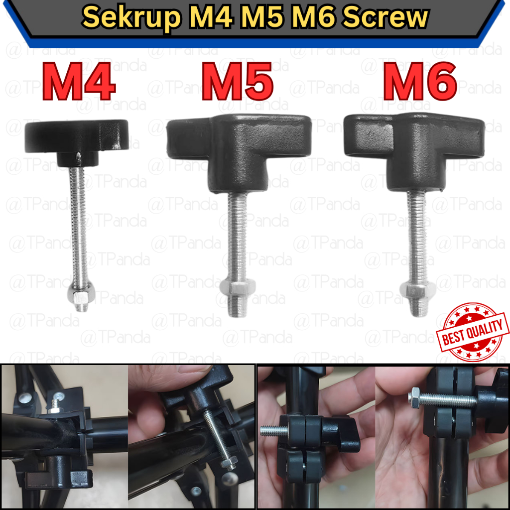 Jual SEKRUP M4 M5 M6 Baut Screw Untuk Aksesoris Camera Stand Tripod ...