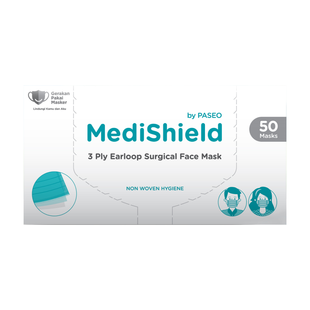 Jual GIFT - MediShield by Paseo Masker Box Earloop 50s 20P | Shopee ...