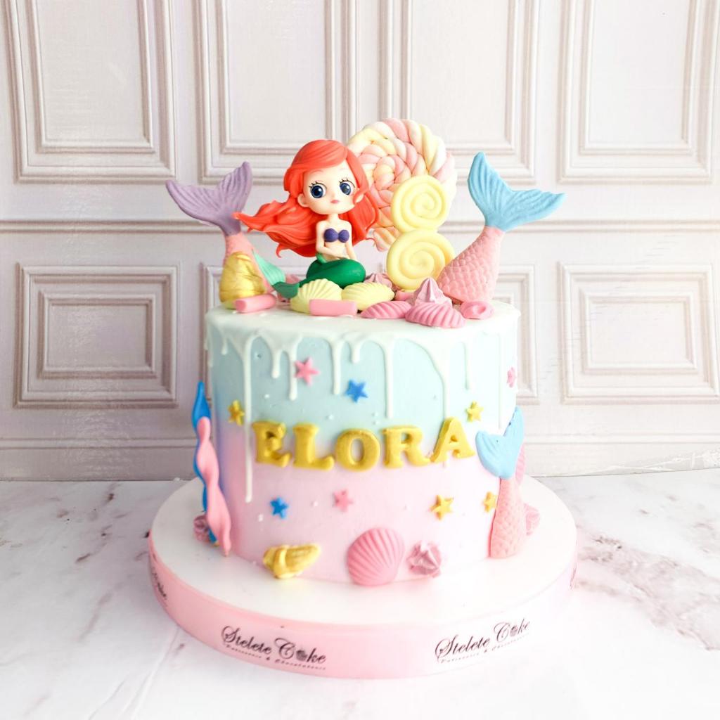 Jual Kue Ulang Tahun/Birthday Cake/Kue Ultah Tema Mermaid/Kue Putri ...