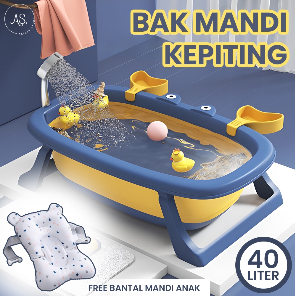Jual AS Bak Mandi Bayi Lipat Foldable Baby Bath Tub Tempat Mandi Bayi ...