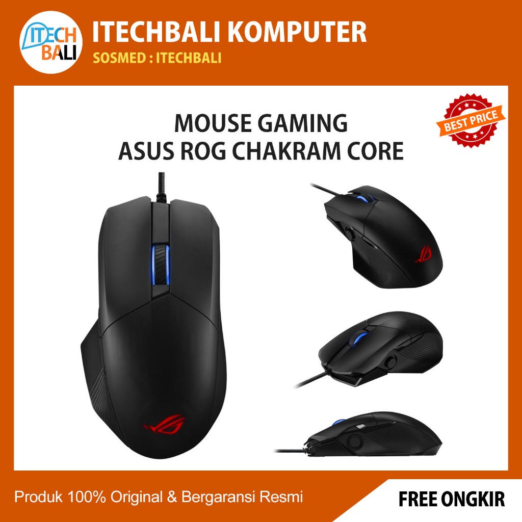 Jual ASUS ROG Chakram Core Gaming Mouse | ITECHBALI | Shopee Indonesia