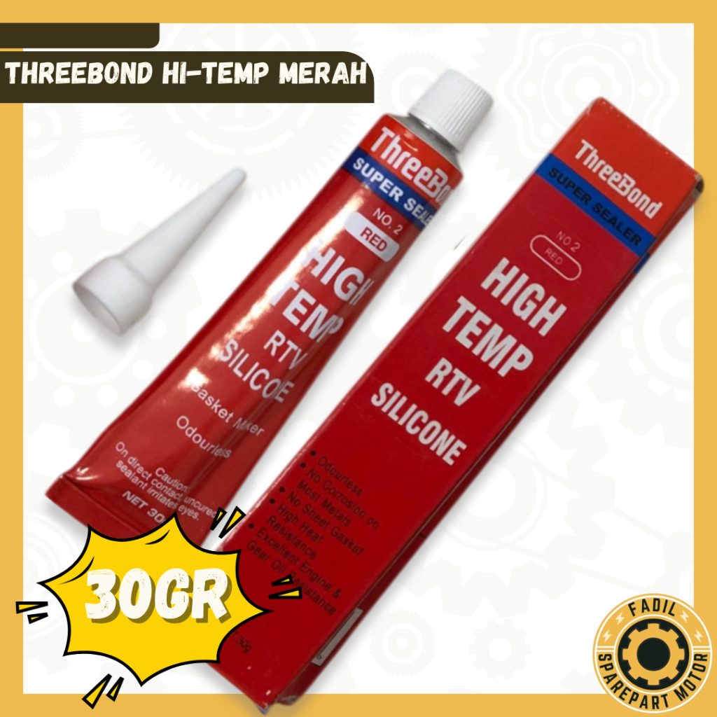 Jual Threebond HI-Temp merah 30gr || Lem Threebond HIGH Temp RTV ...