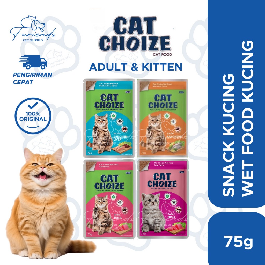 Jual CAT CHOIZE POUCH Makanan Basah Kucing Wet Snack Kucing Pouch Adult ...