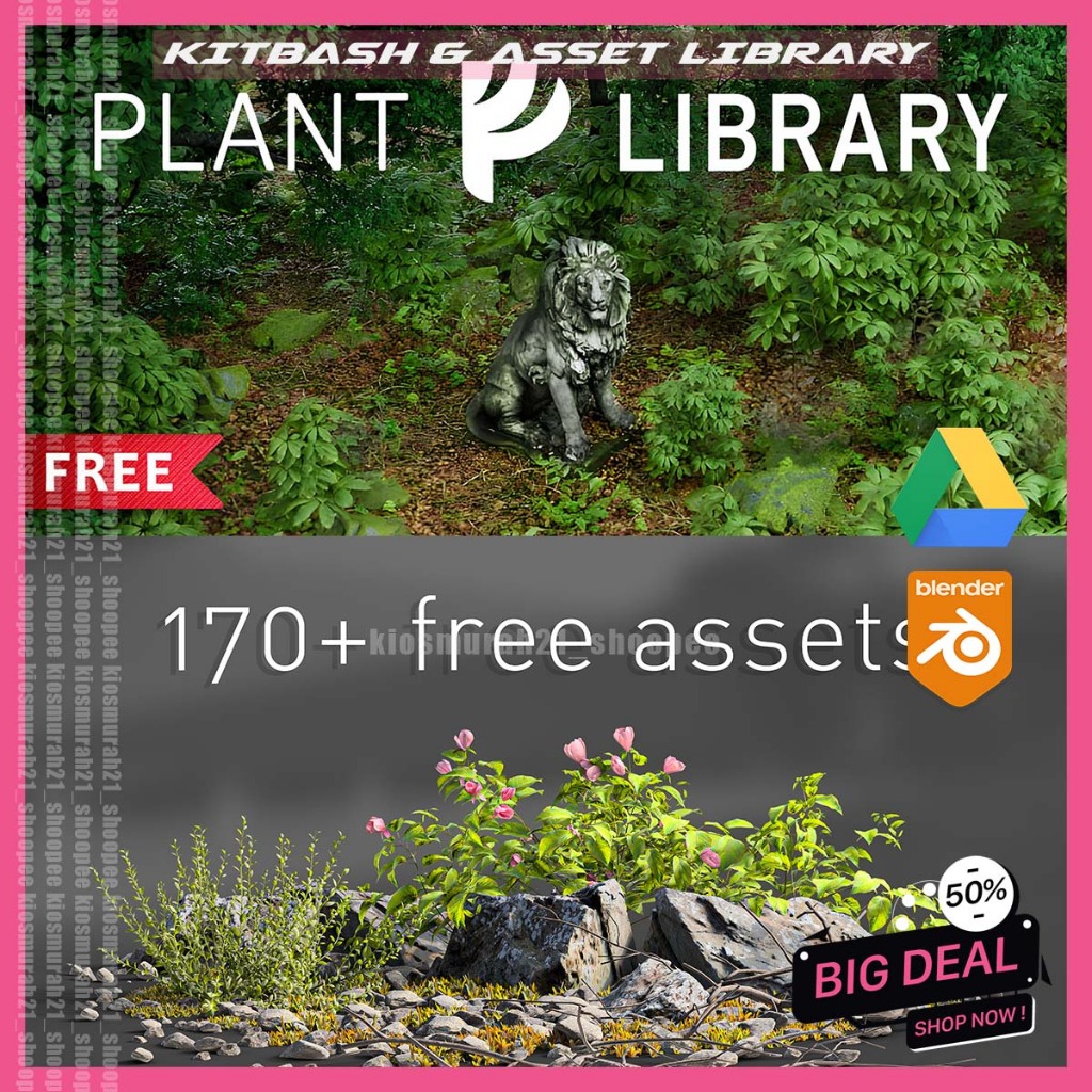 Jual BIOMES plant library 3D Blender addons Plugin Terbaru Blender 3D ...