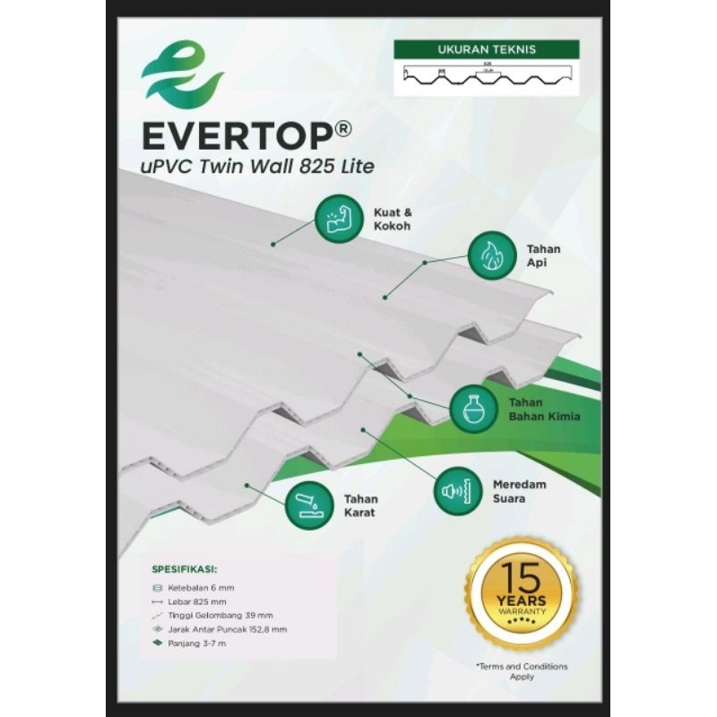 Jual Atap upvc Evertop double layer versi lite | Shopee Indonesia