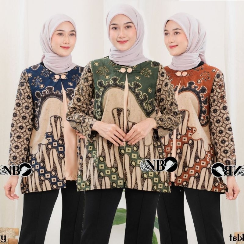 Jual Atasan Batik Wanita Big Size XXL 3L 4L 5L 7L 8L 1OL Batik Baju ...