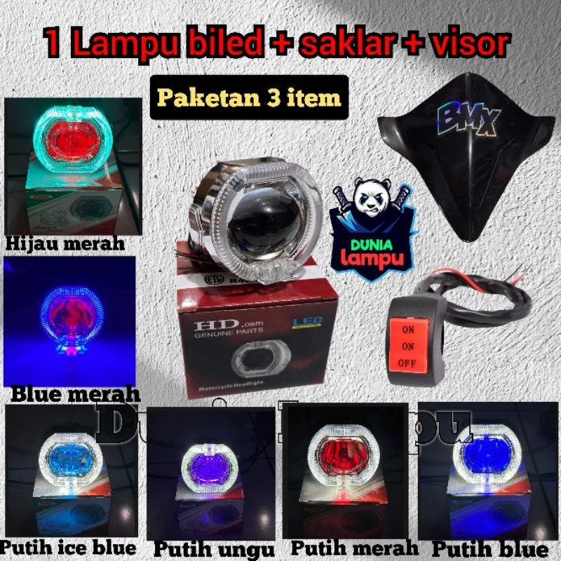 Jual paketan SEPEDA VIRAL Lampu Projie Biled Angel Eyes 2.5 Inch ...
