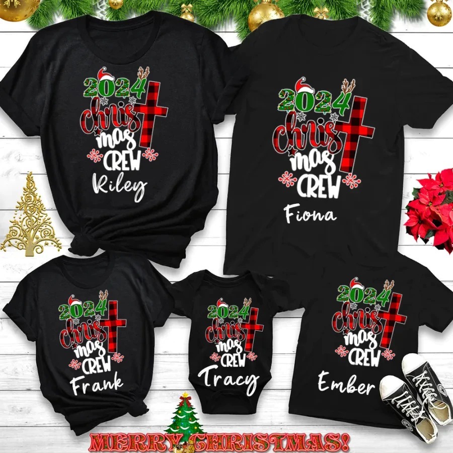 Jual Baju Kaos Custom Natal Couple Keluarga 2024 CHRISTMAS CREW - Kaos ...