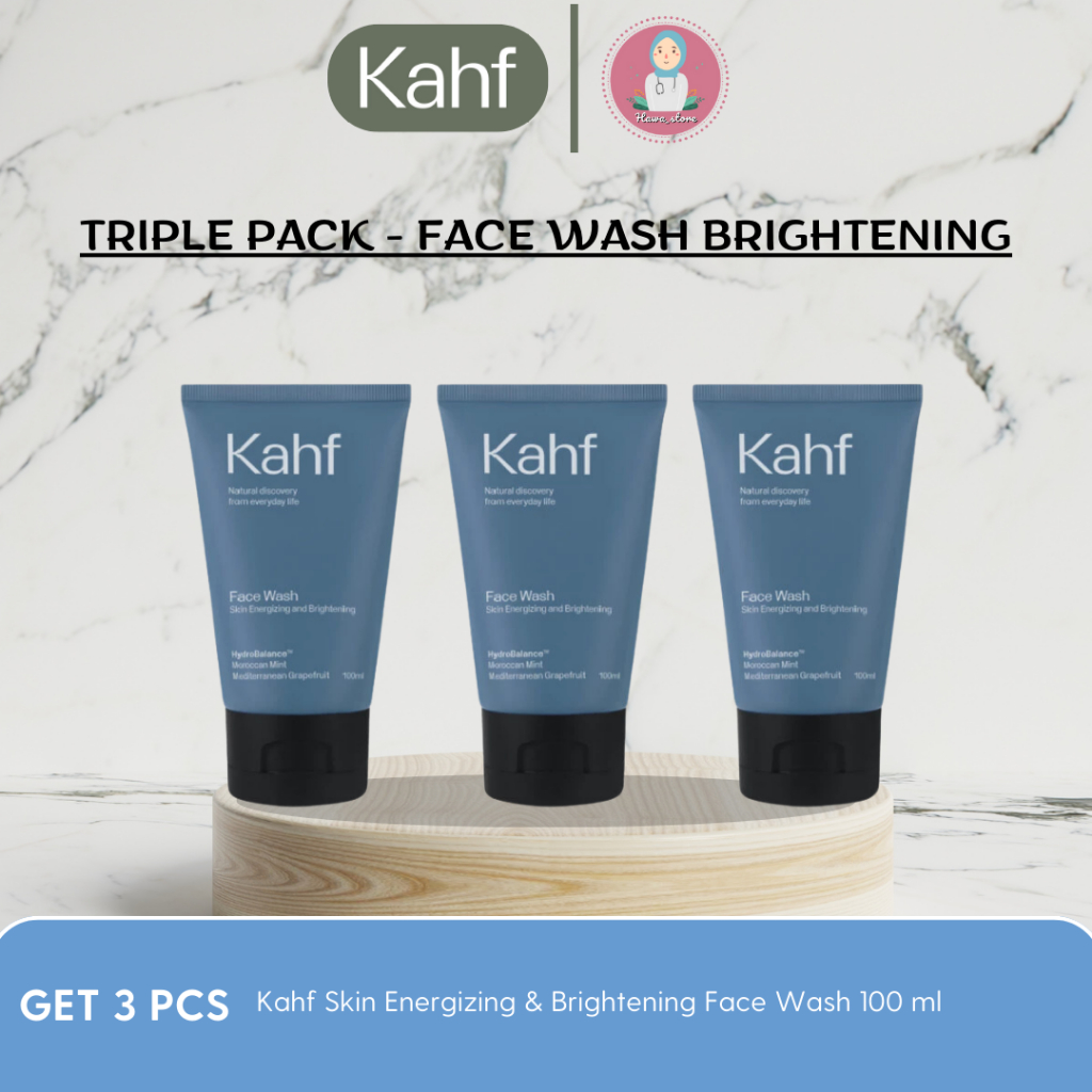 Jual Kahf Skin Energizing & Brightening Face Wash 100 ml Triple Pack ...