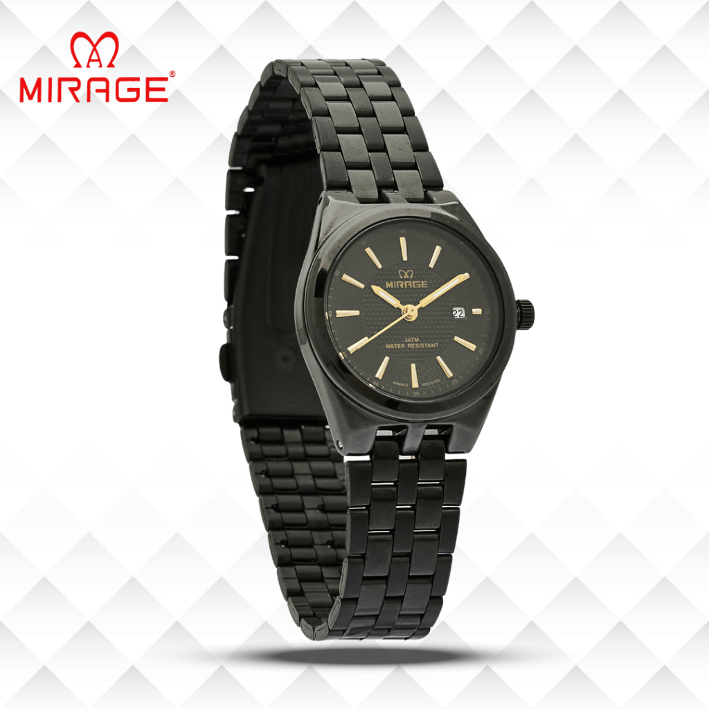 Jual Mirage Jam Tangan Wanita Analog 8827 L Full Black Original ...