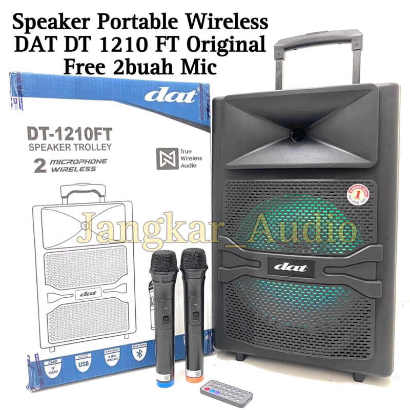 Jual Speaker Portable Wireless DAT DT 1210 FT Original Free 2bh Mic Dat ...