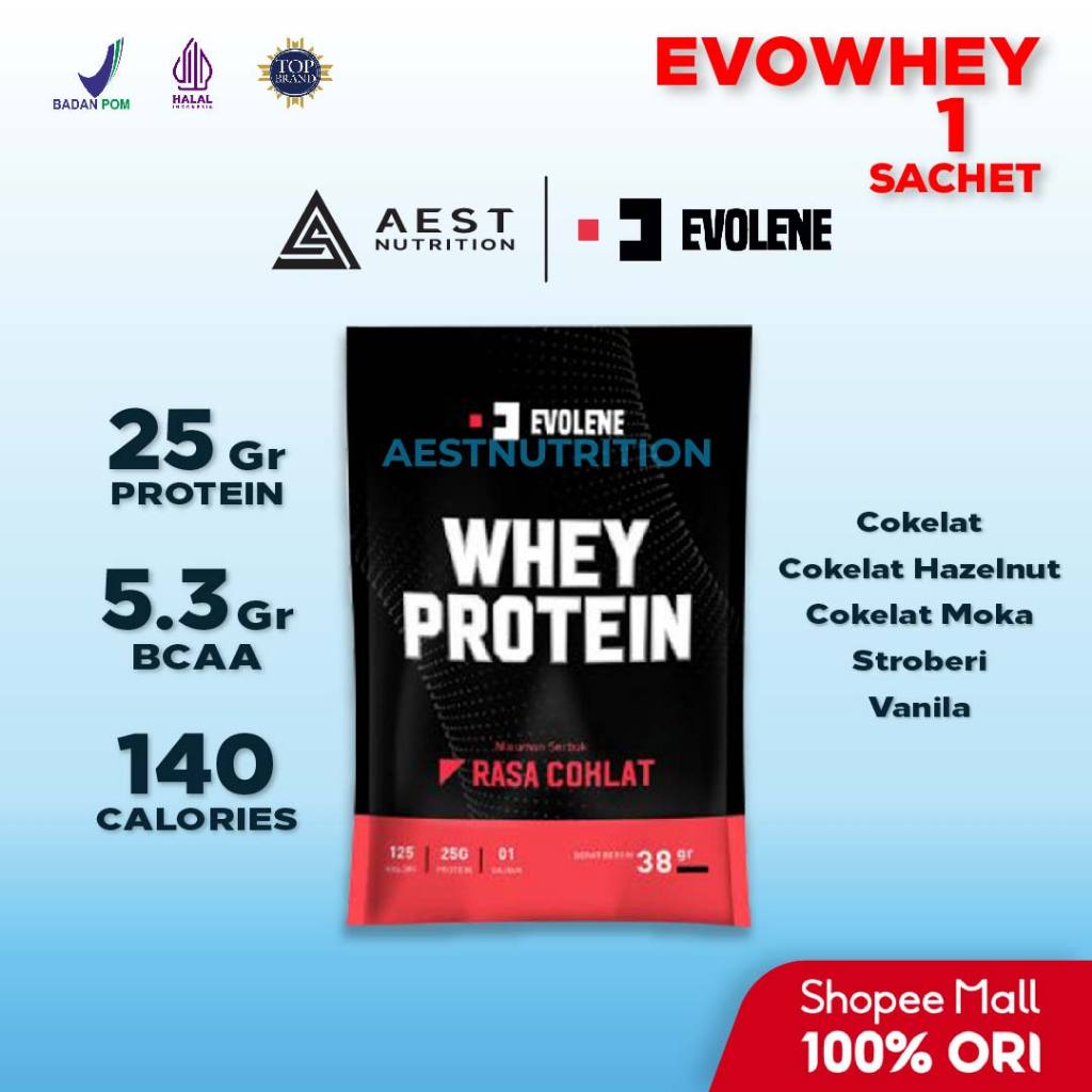 Jual Evolene Evo Whey Sachet Ecer 1 Serving Susu Protein Evowhey ...