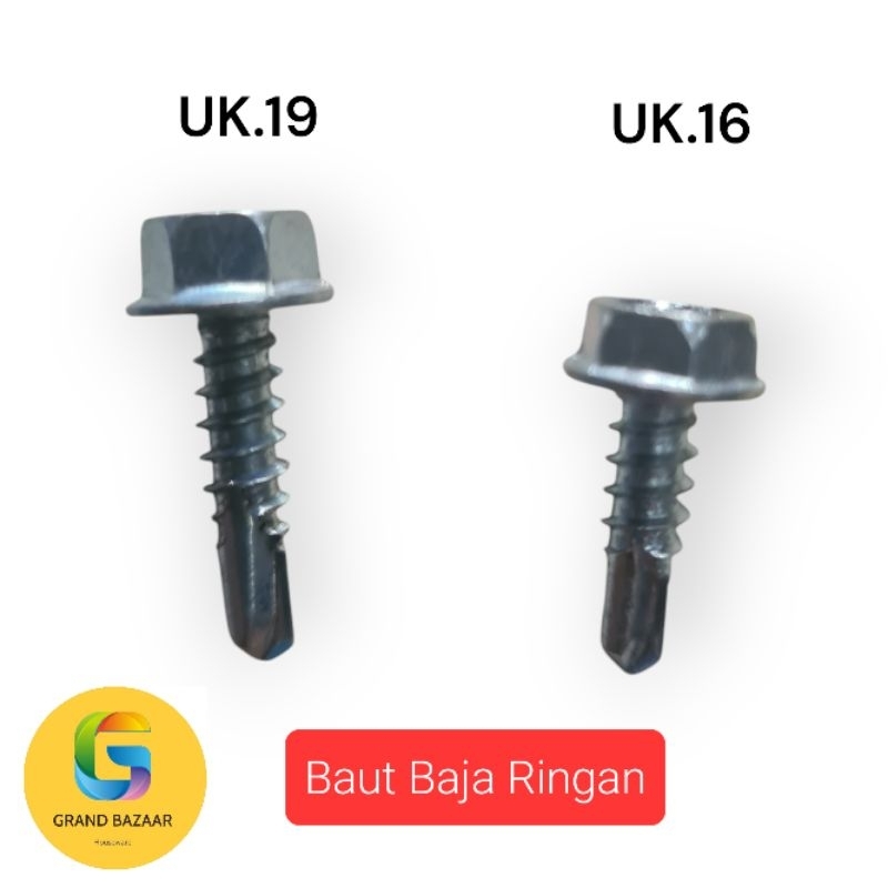 Jual Baut Baja Ringan /Baut Taso / Baut Tajam (GBZ) | Shopee Indonesia