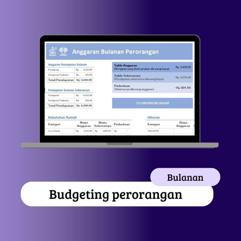 Jual Blue Sky Template Budgeting Bulanan Perorangan Sederhana | Shopee ...