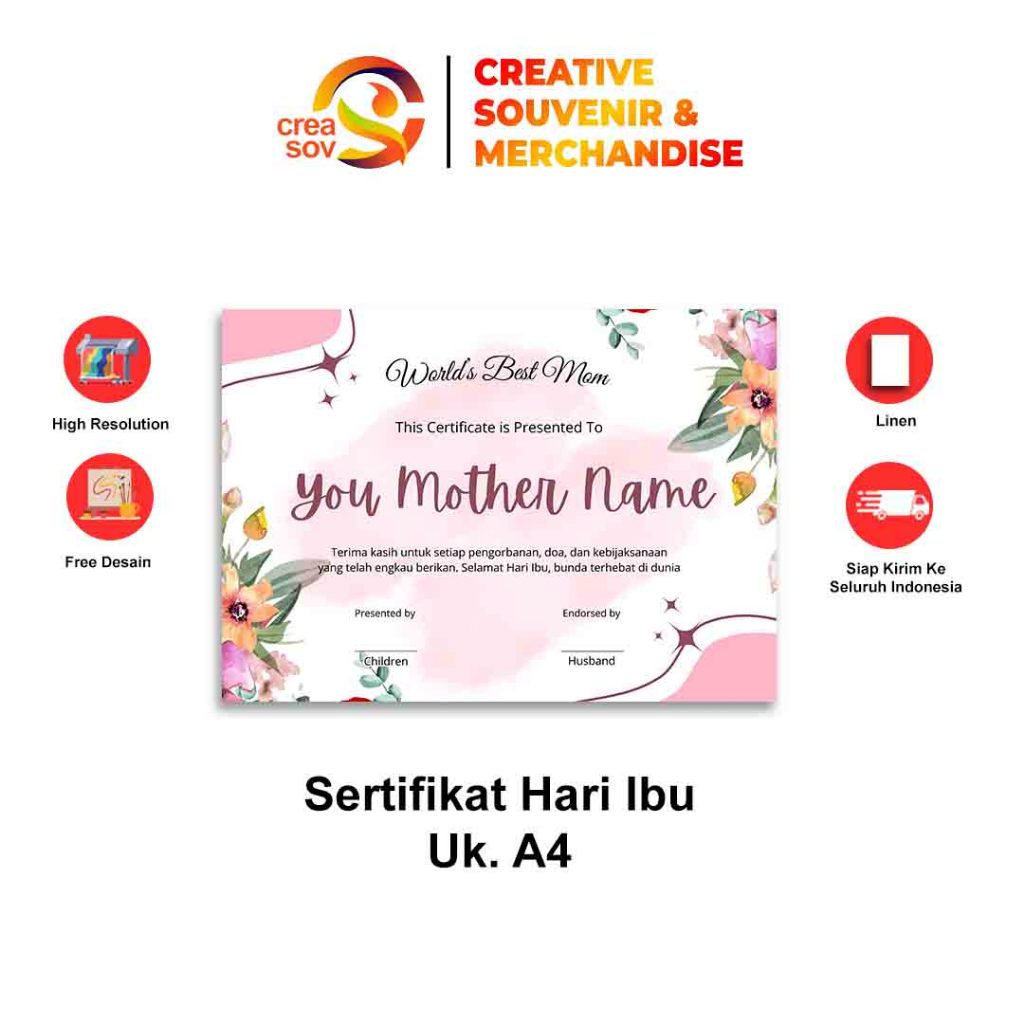 Jual Creasov - Cetak Sertifikat Desain Print Kertas Piagam Sertifikat ...