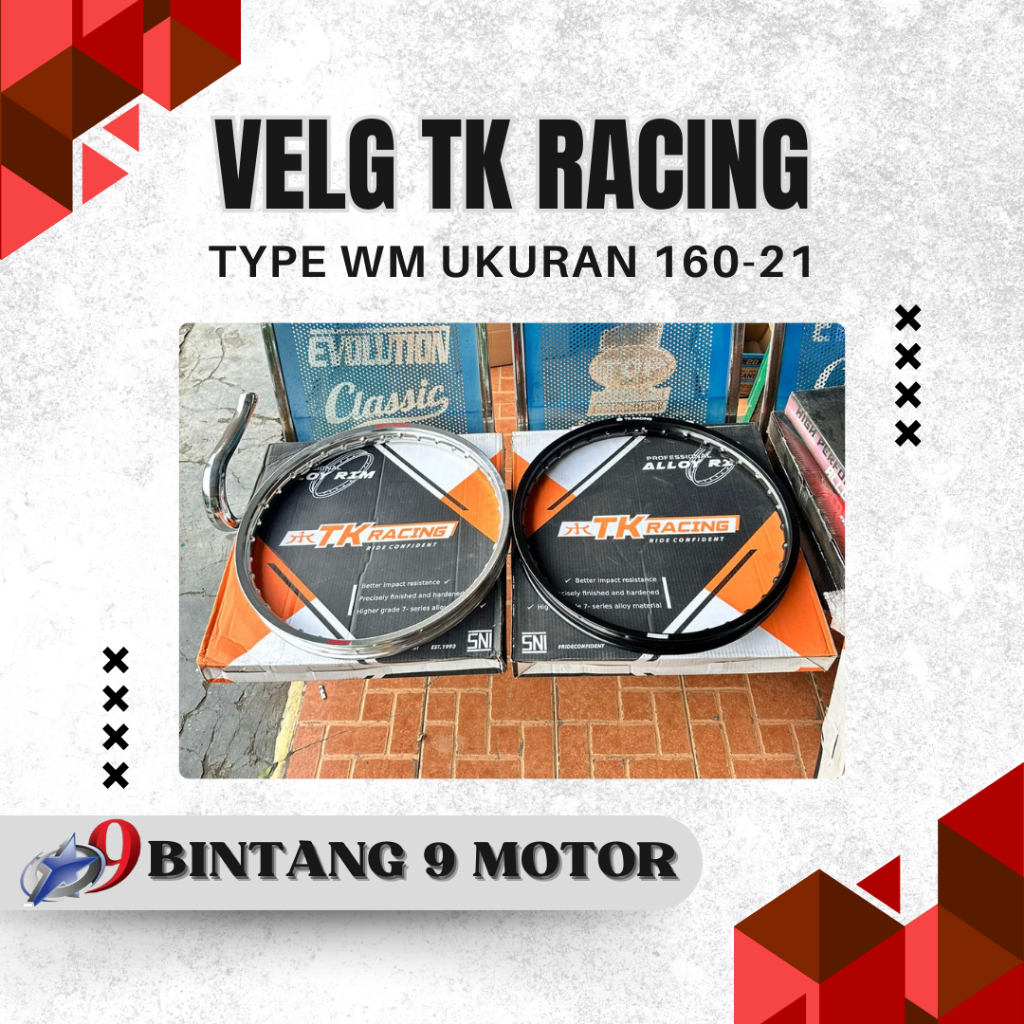 Jual VELG TK RACING TYPE WM UKURAN 160-21-BINTANG SEMBILAN MOTOR ...