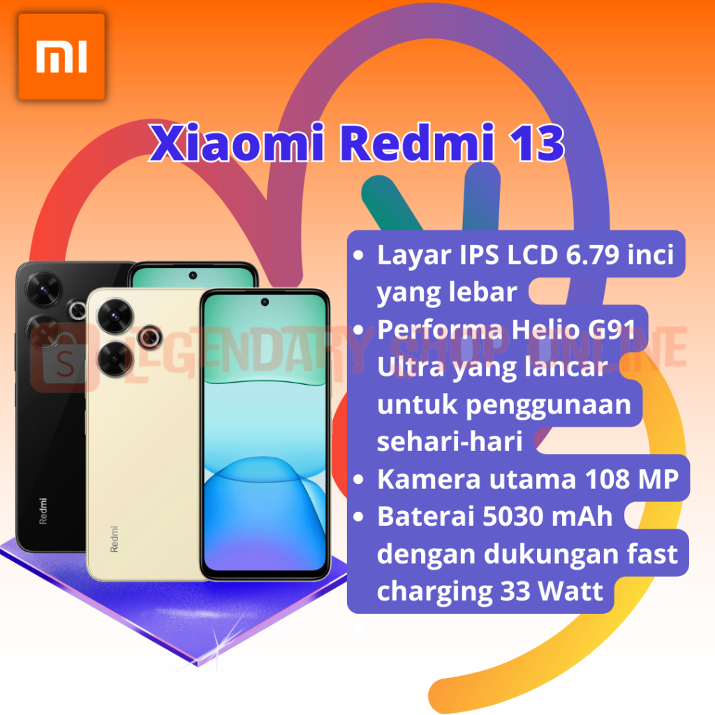Jual Xiaomi Redmi 13 8/128GB 8/256GB GARANSI RESMI | Shopee Indonesia