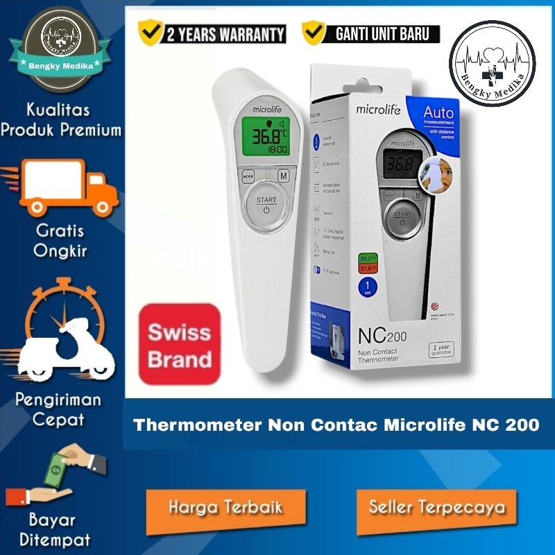 Jual Microlife NC 200 Termometer Non Kontak Multifungsi Thermometer ...