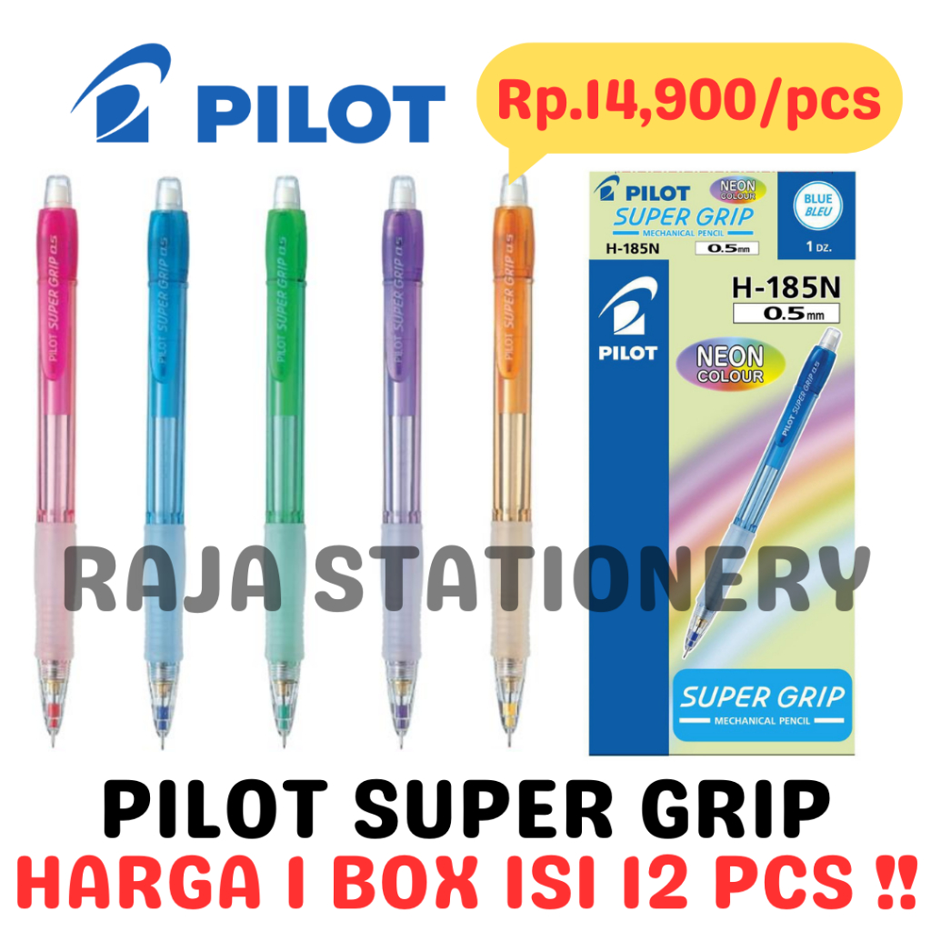 Jual PILOT SUPER GRIP MECHANICAL PENCIL 0.5 PENSIL MEKANIK PILOT LUSIN ...