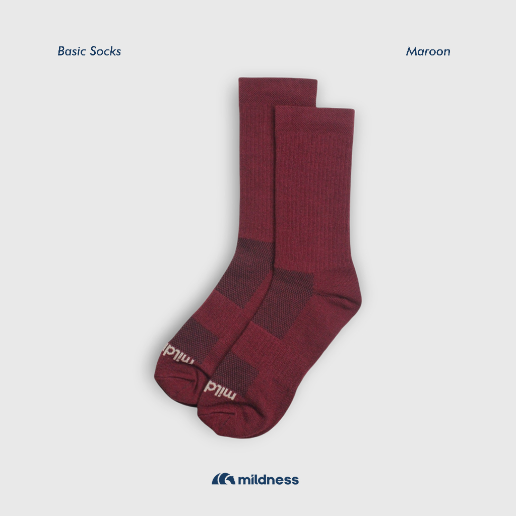 Jual MIldness Kaos Kaki Basic Polos Skate Panjang Socks Tebal Pria ...