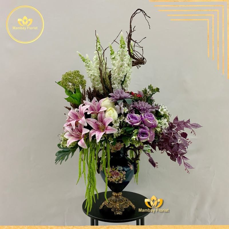 Jual Bunga Lily Kombinasi Vas Sevic Artificial Premium | Shopee Indonesia