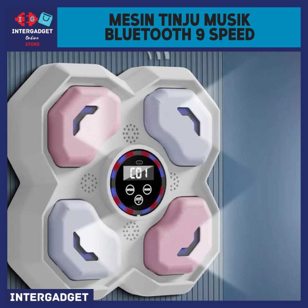 Jual Mesin Tinju Music Boxing Machine Wall Target Bluetooth 9 Speed ...