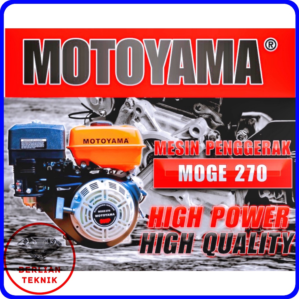 Jual Mesin Penggerak Bensin Engine Gasoline Motoyama Moge MGE 270 / 9 ...