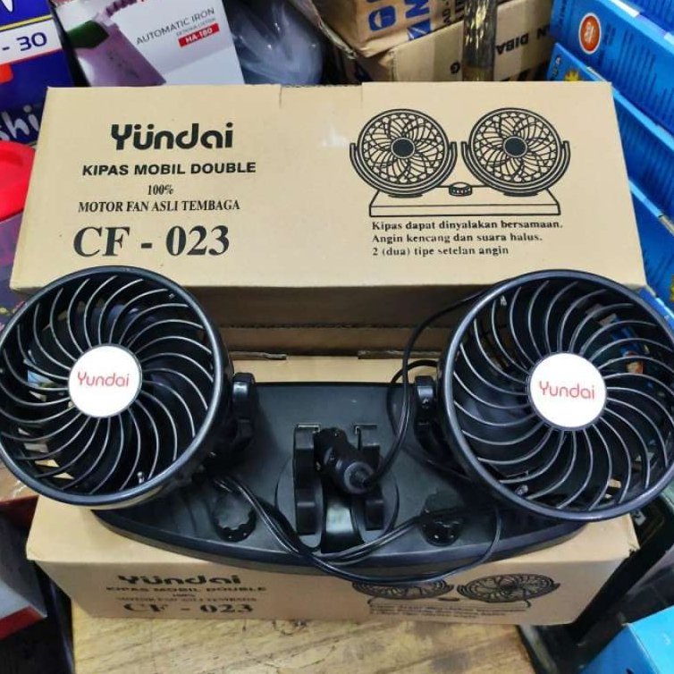 Jual CF-023 Yundai kipas angin mobil Jumbo 2 kipas | Shopee Indonesia