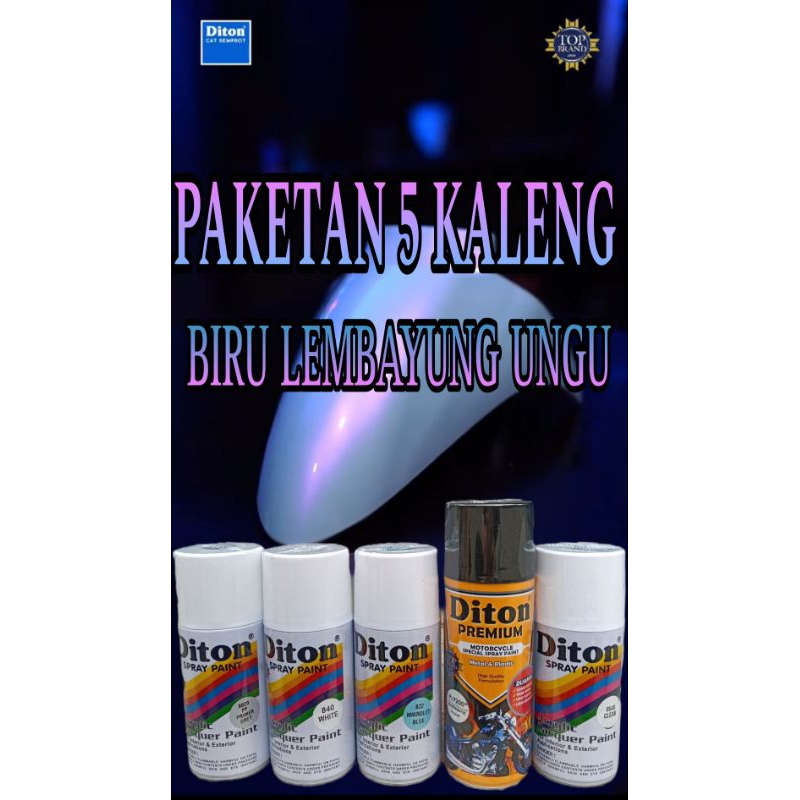 Jual PAKET 5 KALENG MIX BIRU LEMBAYUNG UNGU Pilox Pylox Diton 8020 ...