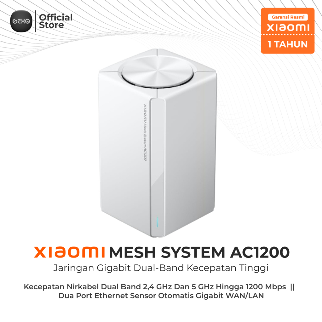 Jual Xiaomi Mesh System AC1200 Router Dual-Band Gigabit Network 1 Pack | Shopee Indonesia