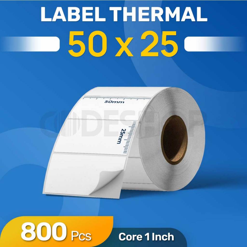 Jual Sticker Barcode 50 X 25 Bahan Thermal Label Thermal 50 X 25 Core 1 ...