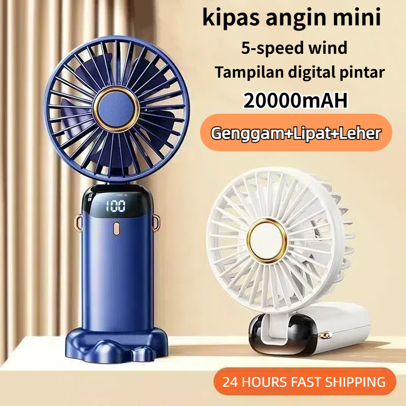 Jual Kipas Angin Mini Portable lipat USB 20000 mAh Kipas Lipat / Kipas ...