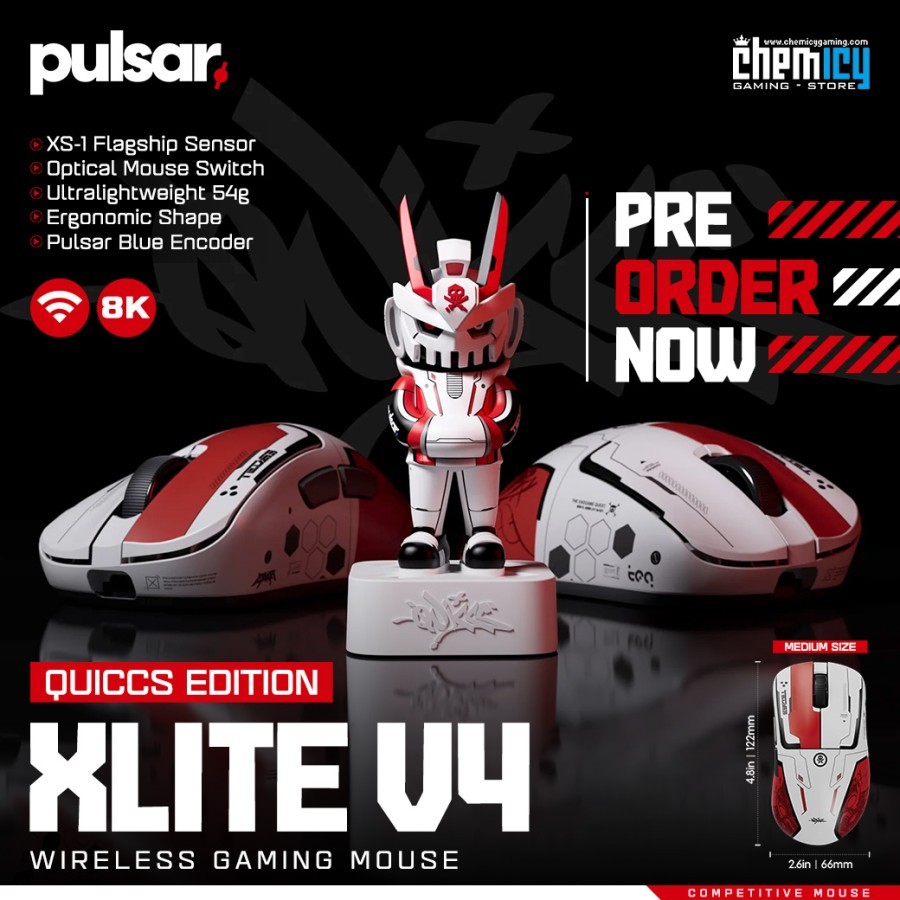 Jual Pulsar Xlite V4 Medium Quiccs Edition Ultra-Lightweight Wireless ...