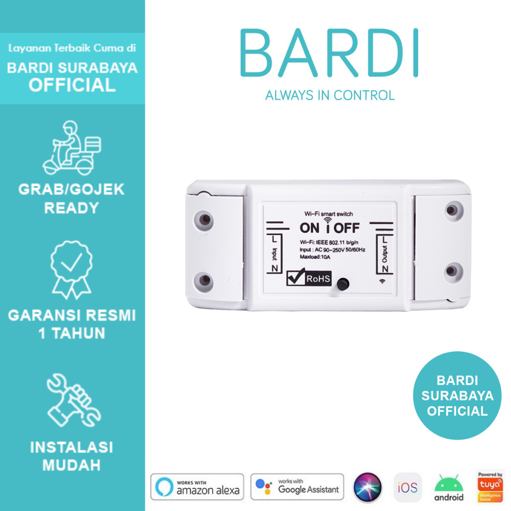Jual BARDI Smart Breaker On Off Switch Wifi Wireless Saklar Pintar ...