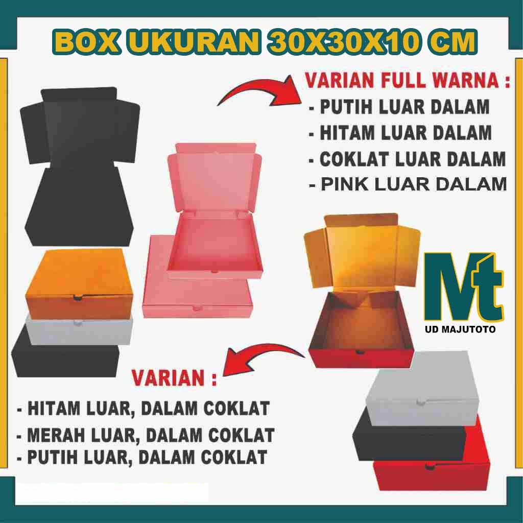 Jual (PAKET 5 PCS) Box 30x30x10 Cm / Box Lipat Depan / Box Hampers ...