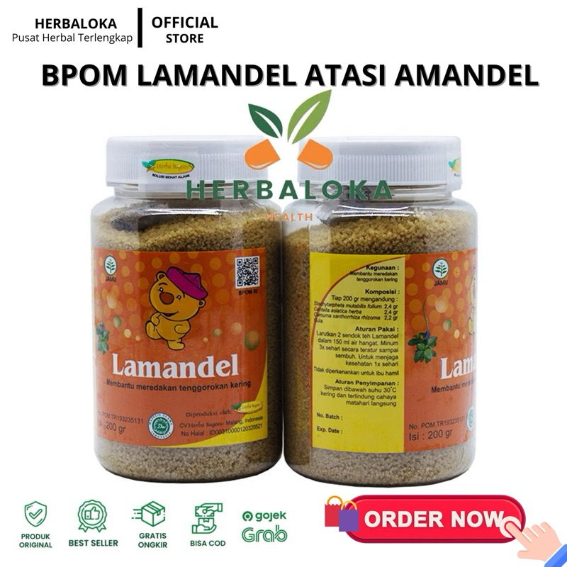 Jual BPOM Lamandel Bubuk Herbal kemasan BOTOL 200 Gram | Shopee Indonesia