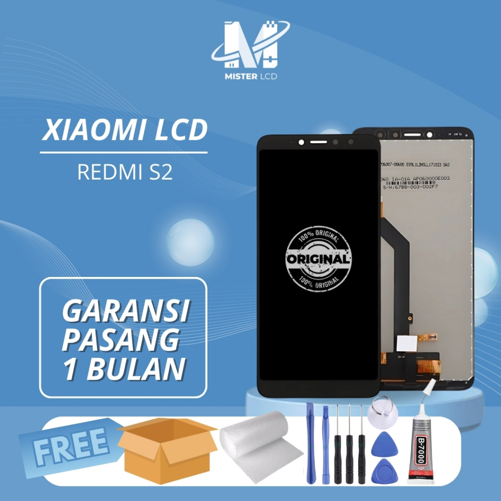 Jual LCD XIAOMI REDMI S2 FULLSET ORIGINAL FREE LEM + OPENING SET ...