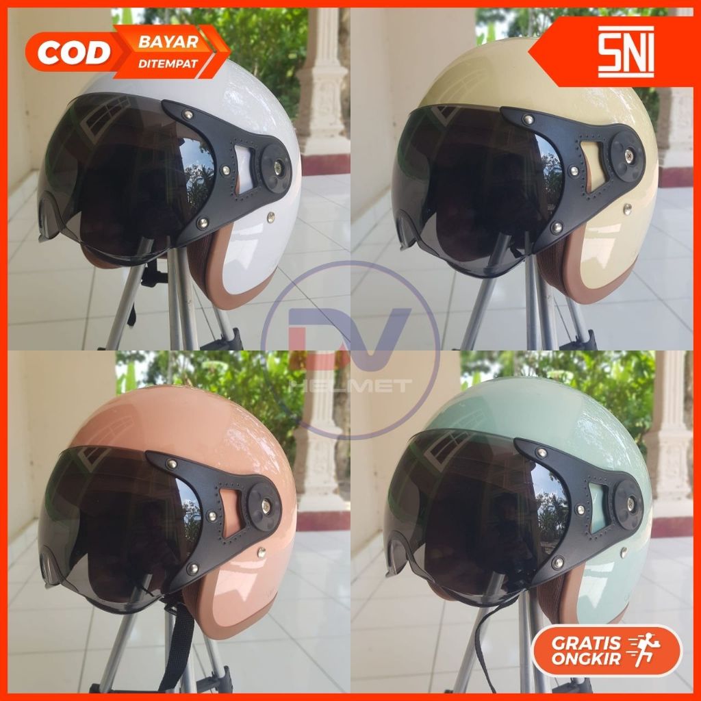 Jual Helm Pilot Kaca Smoke Polos SNI | Shopee Indonesia