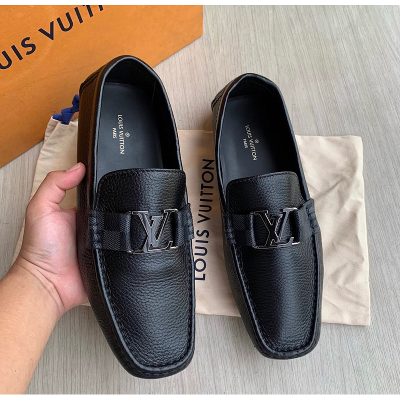 Jual LV carlo moccasin penny loafer damier leather size 10 (29cm ...