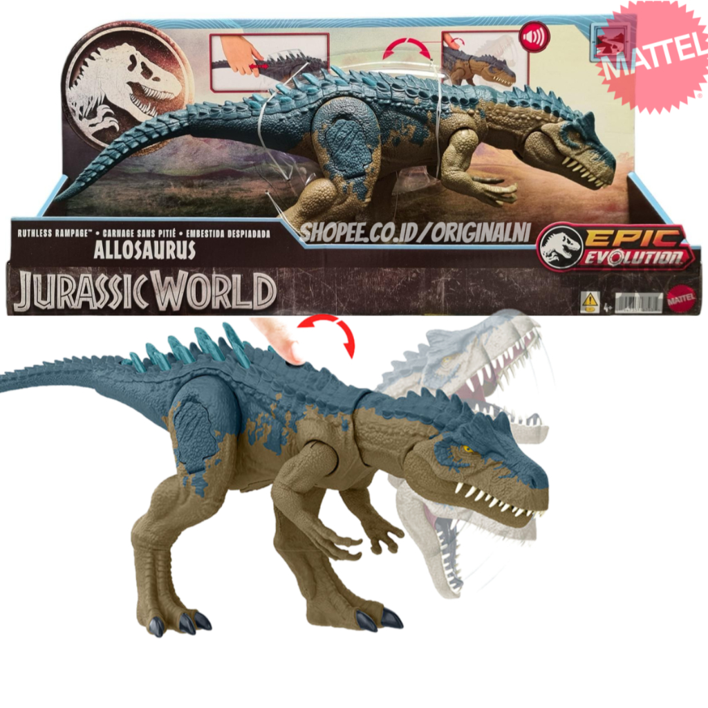 Jual Jurassic World Ruthless Rampaging Allosaurus Epic Evolution Dino ...