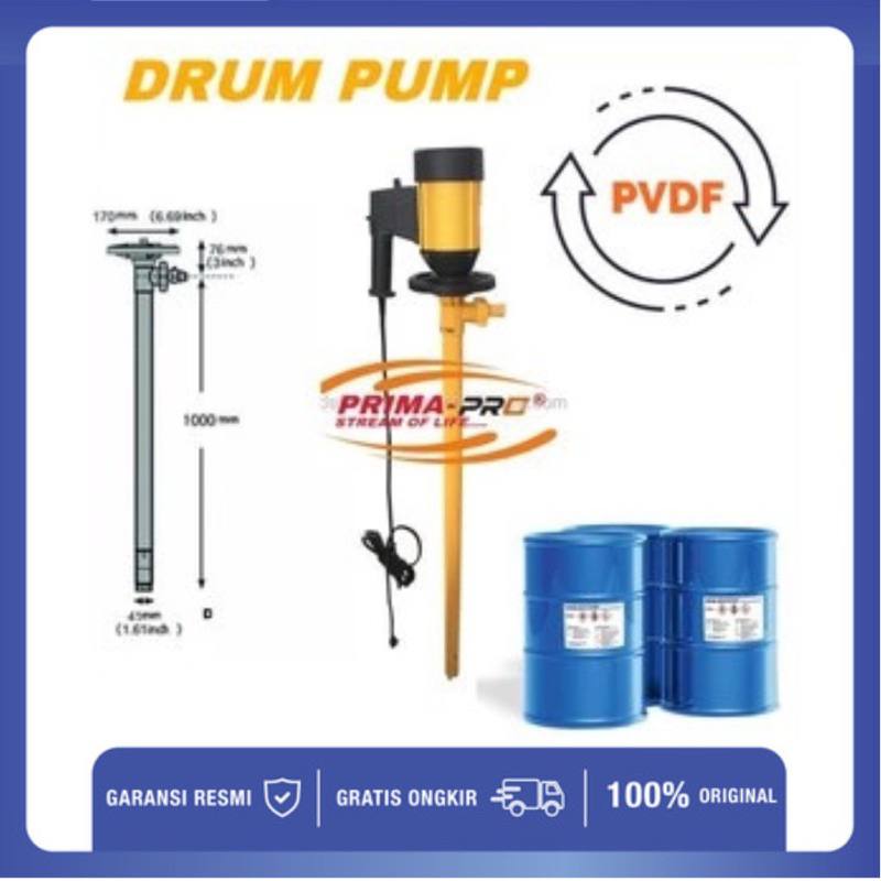 Jual Pompa oli drum pump electrik Pompa Solar drum pump PVDF DPP 800 ...