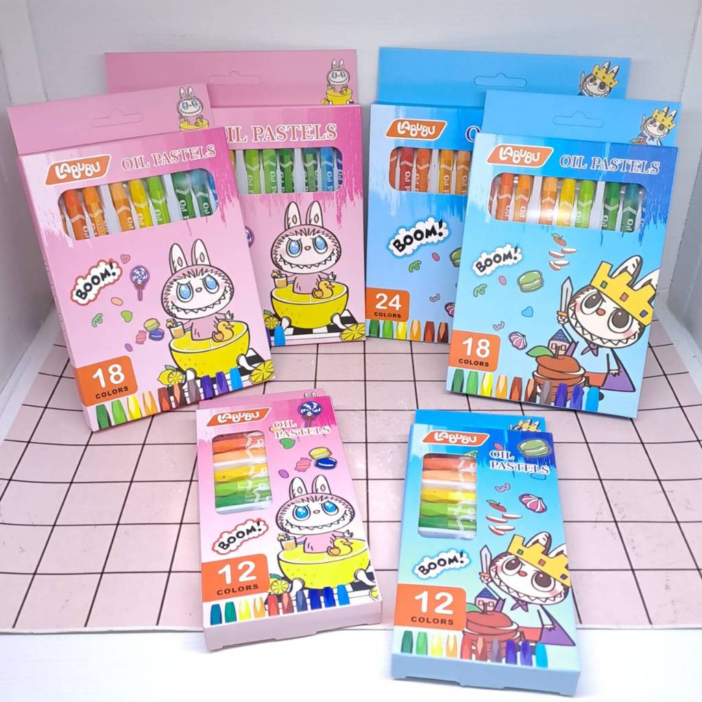 Jual Krayon Oil Pastel 12/18/24 Warna Viral Labubu Boom! The Monsters ...