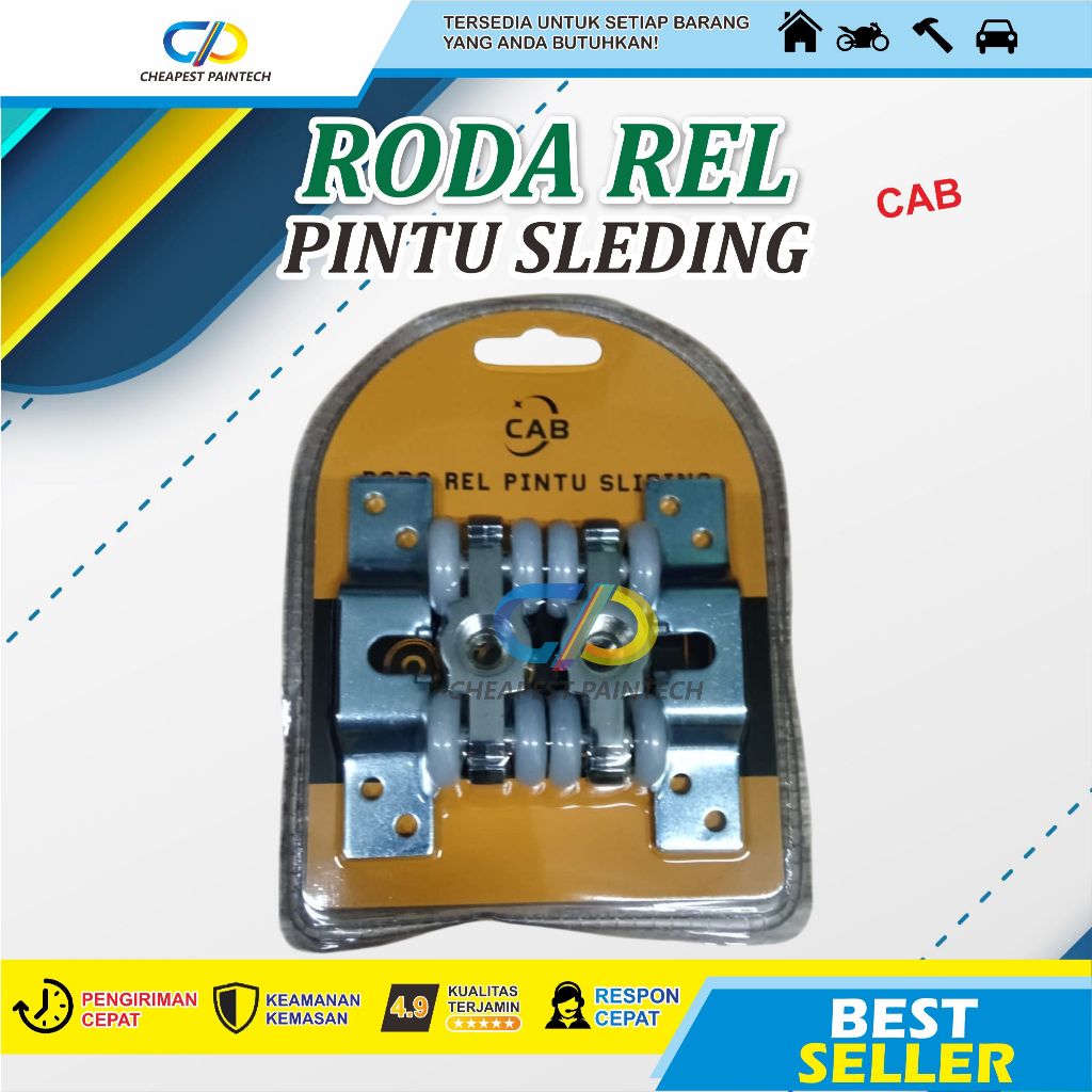 Jual Roda Rel pintu sleding / Geser Gantung (1 set komplit) Isi lengkap ...