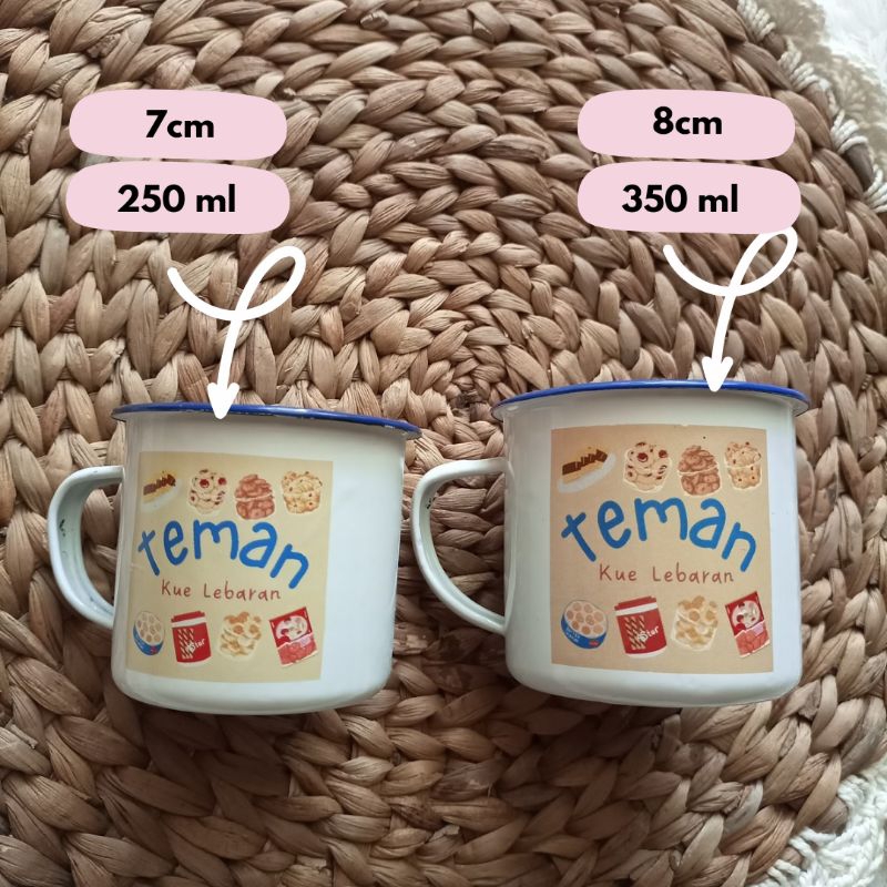 Jual Gelas Enamel Custom Warna Putih Ukuran 8cm | Shopee Indonesia