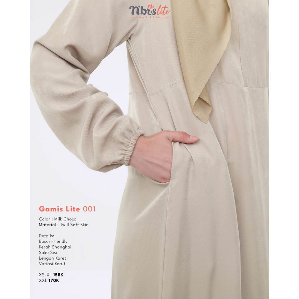 Jual [NEW/COD] NIBRAS LITE 001 GAMIS CANTIK SIMPEL BAHAN ALUS CASUAL TERBARU SALE PROMO AGEN ...