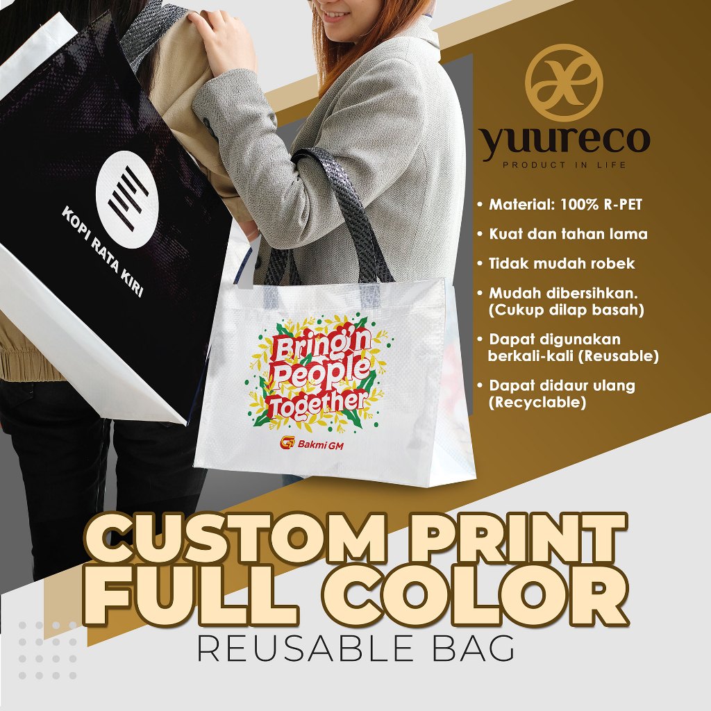 Jual Shopping Bag Tas Belanja Terpal Custom Design Bebas Bahan Plastik ...