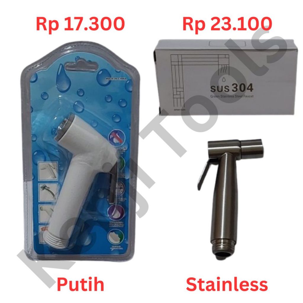 Jual Kepala Jet Shower Closet Stainless SUS 304 Putih 1/2 Inch Kepala ...